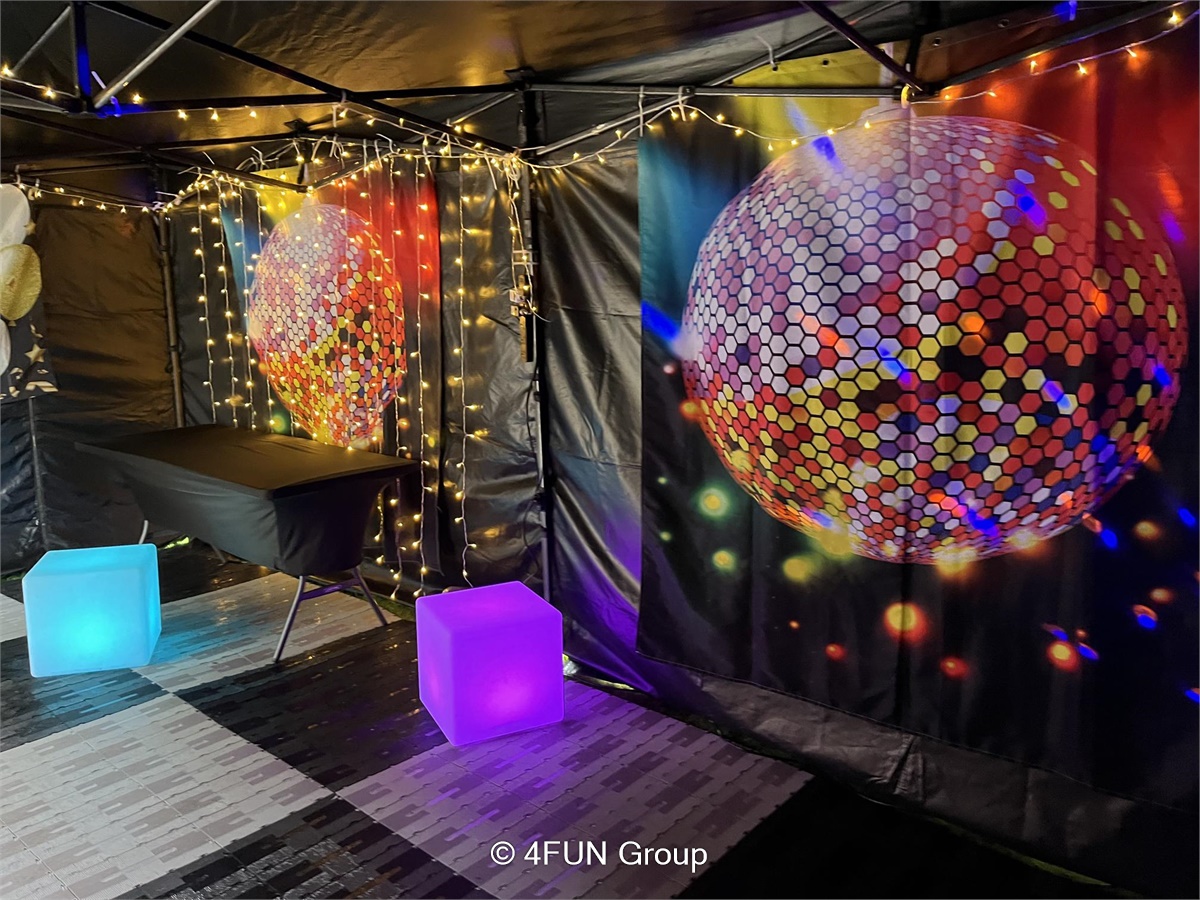 Disco Party Tent EXTRA LARGE (6m x 6m) includes Overnight Hire
