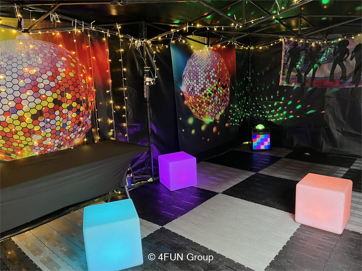Large disco party tent for hire