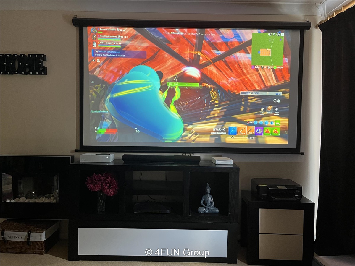 Indoor Gaming Room with Projector, Screen and Speaker - No.1 Party ...