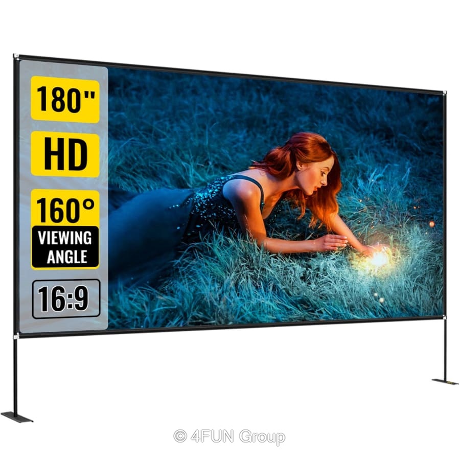 Projector Screen EXTRA LARGE 180" 4m wide for hire