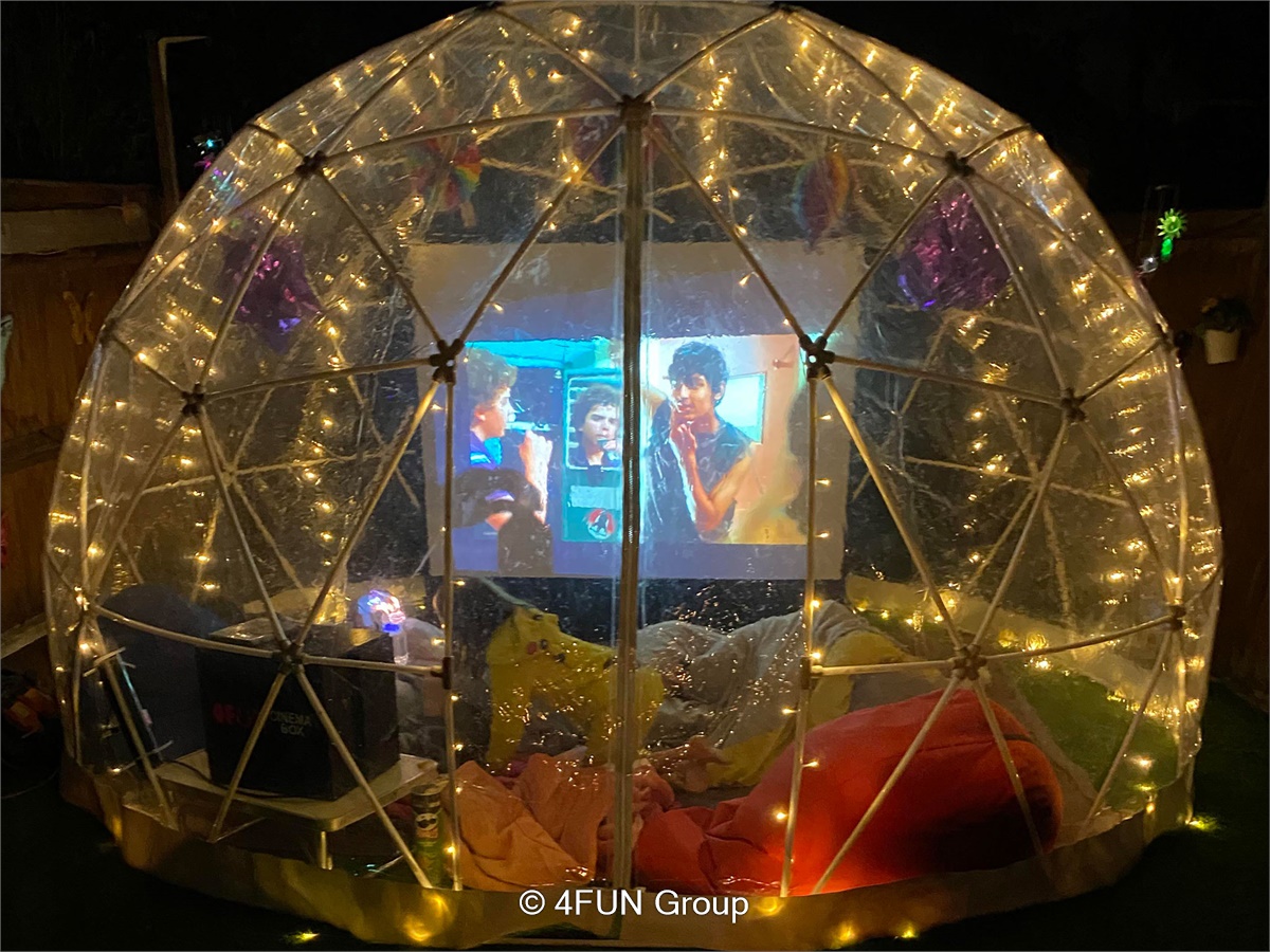 Stargazer Igloo Dome - Cinema Pod (Includes Overnight)